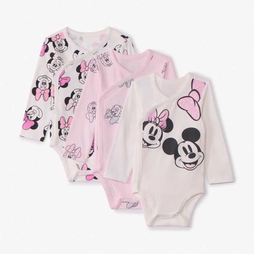 Orchestra Lot de 3 bodies manches longues Minnie Disney pour bébé fille ...