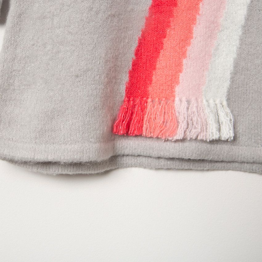 Orchestra Robe manches longues en tricot avec arc-en-ciel jacquard Gris - 3 mois - Robe, jupe ...