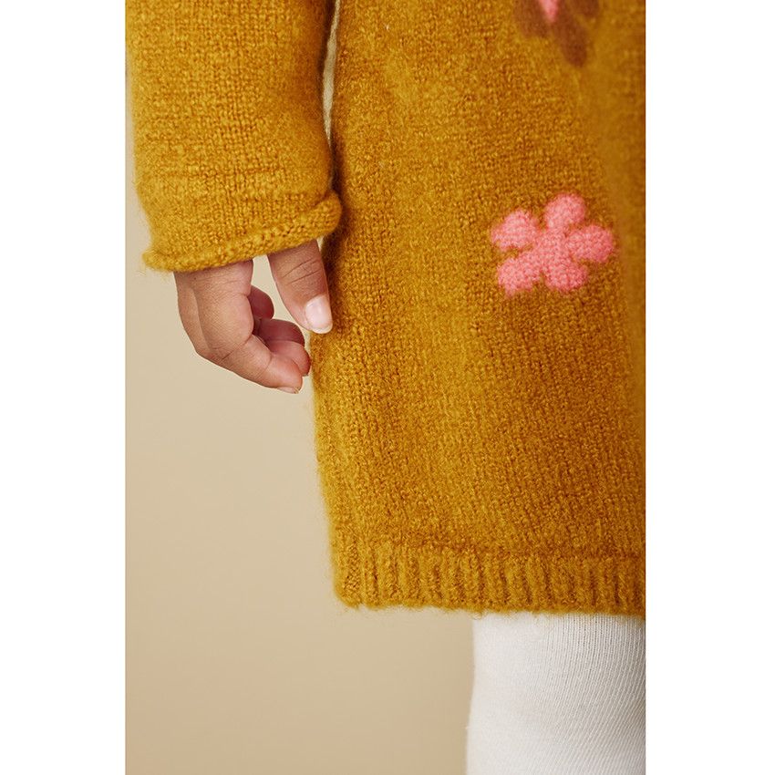 Orchestra Robe manches longues en tricot print fleurs pour bébé fille Miel - 3 mois - Robe, jupe ...