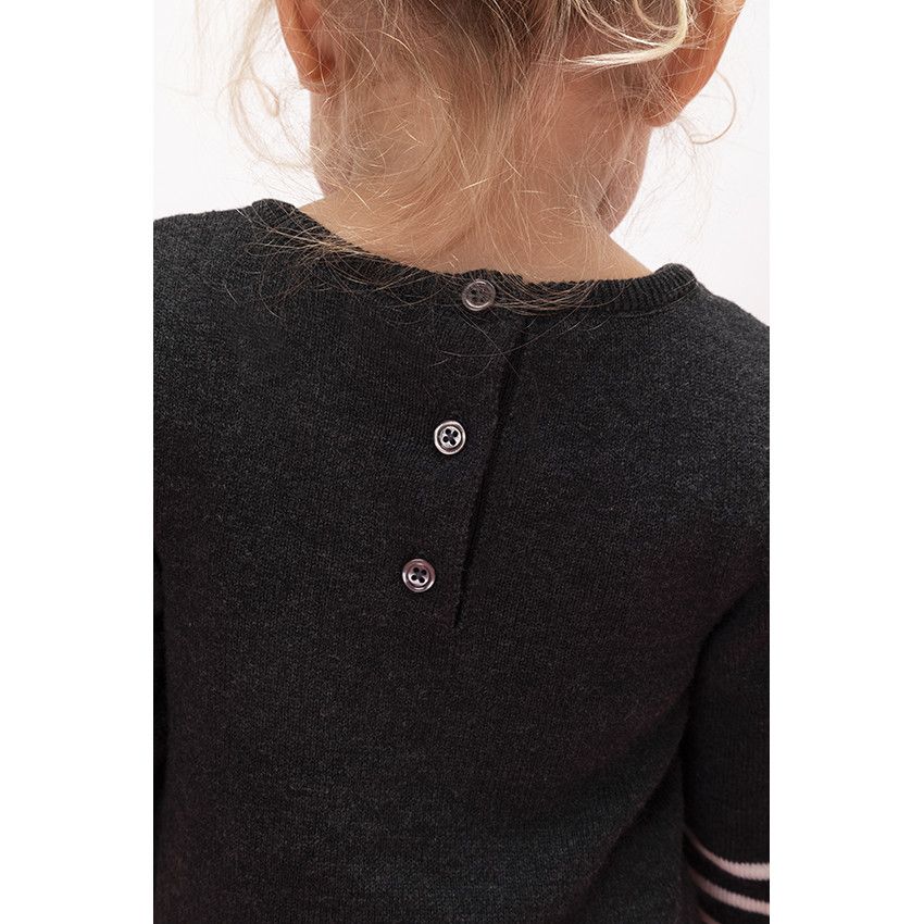 Orchestra Robe manches longues en tricot avec print Minnie Disney et rayures pour bébé fille ...