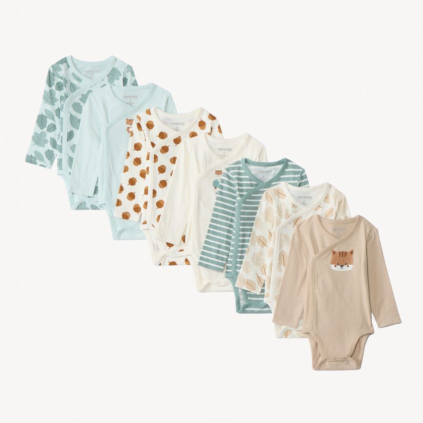 Orchestra Lot de 7 bodies manches longues motifs forêt pour bébé garçon ...