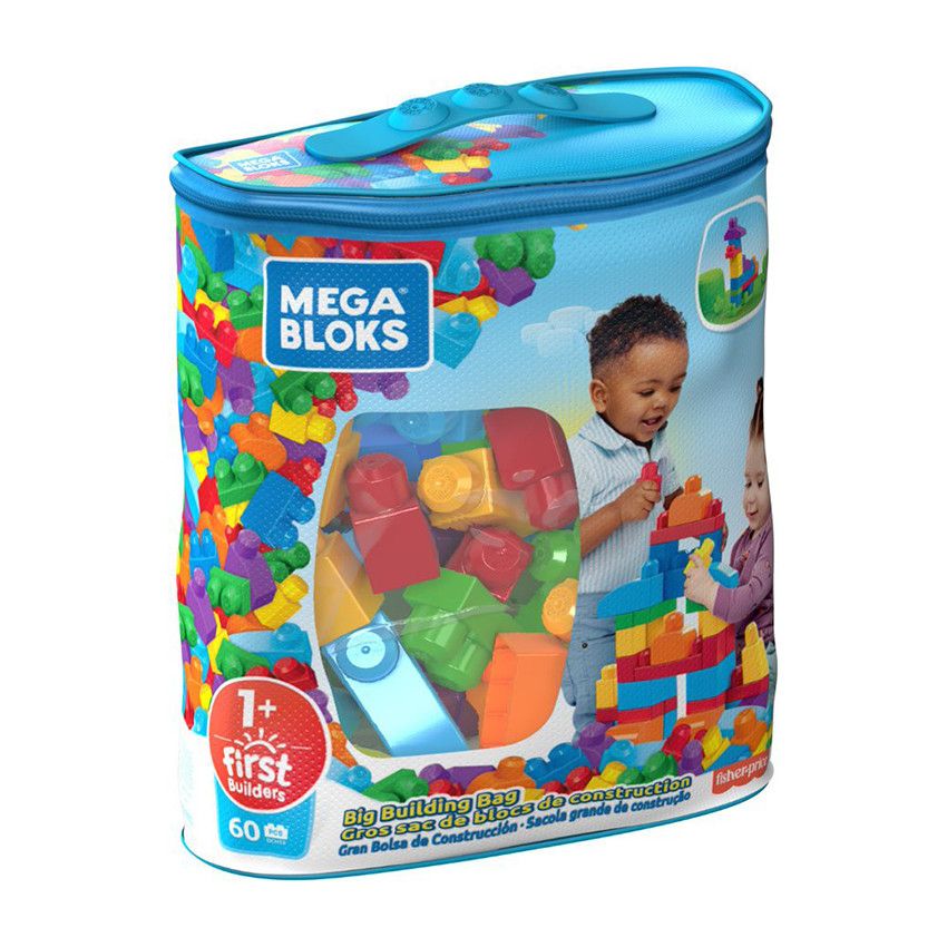Mega Blocks Sac 60 Blocs Classique Blanc - Jouets 2ème Age - Éveil et ...