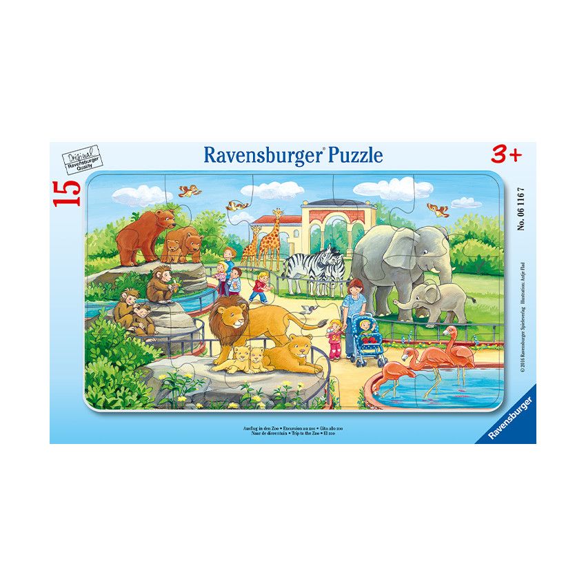 Ravensburger Puzzle 15 pièces Excursion au zoo Ecru - Jouets 2ème Age ...