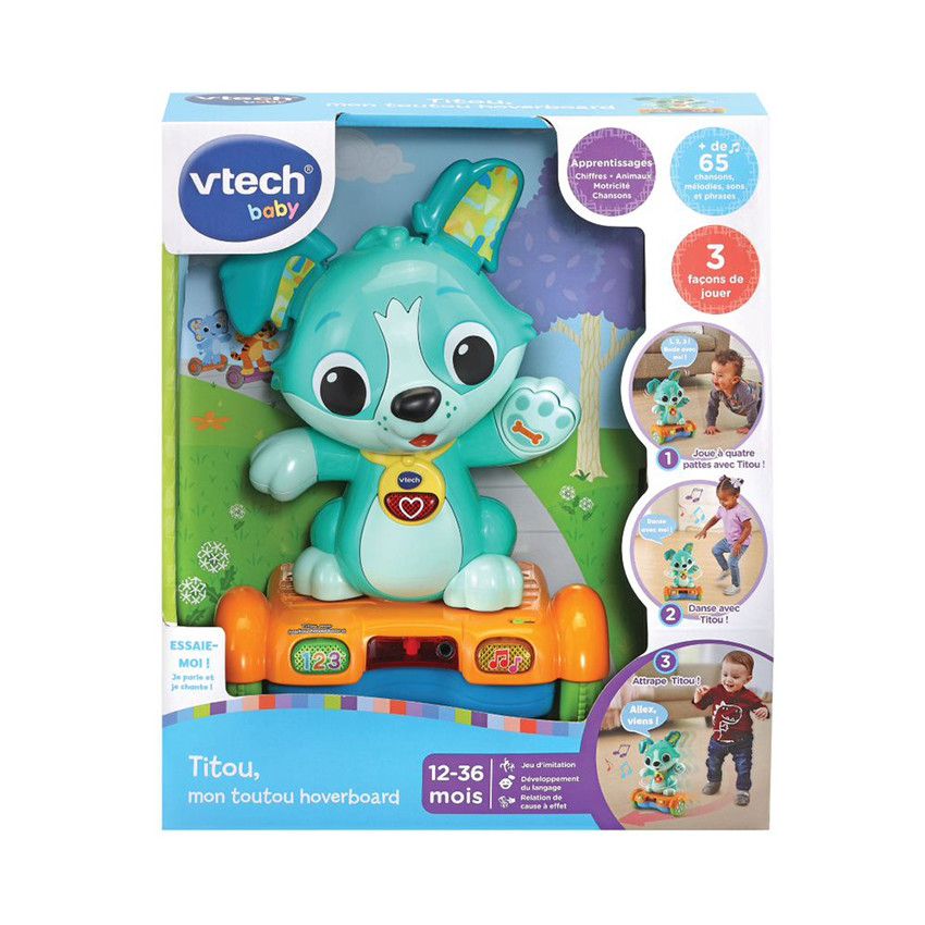VTECH BABY Jouet 1er âge - Titou Mon Toutou Hoverboard Vert - Jouets ...