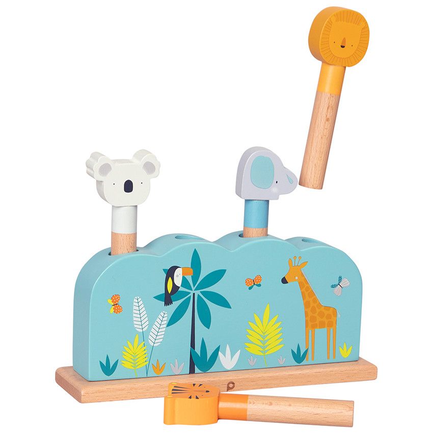 PREMAMAN Jeu pop up - Crazy jungle Beige - Jouet d'éveil - Éveil et ...