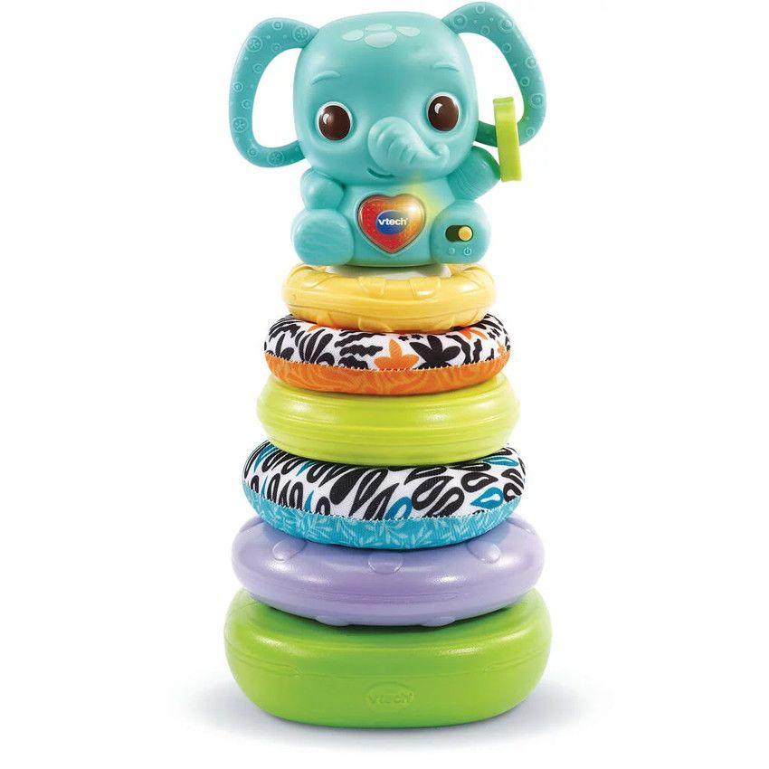 VTECH BABY Nino l'éléphanteau empilo 3 en 1 Soft Taupe - Jouet d'éveil ...