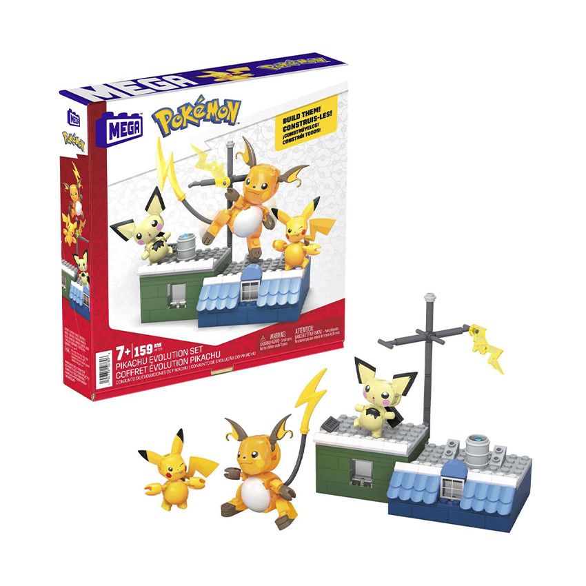 MEGA POKEMON Coffret de construction Pokémon évolution de Pikachu Beige ...