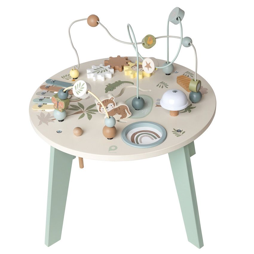 PREMAMAN Table d'activités ludiques en bois Little Savane Vert - Jouets ...