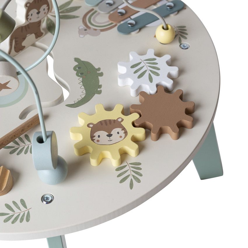 PREMAMAN Table d'activités ludiques en bois Little Savane Bleu - Jouets ...