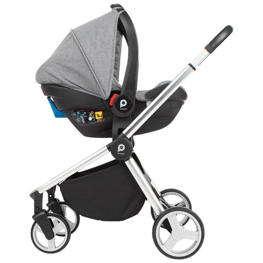 PREMAMAN Poussette trio Tessa - Gris chiné Terracotta - Poussettes duo ...