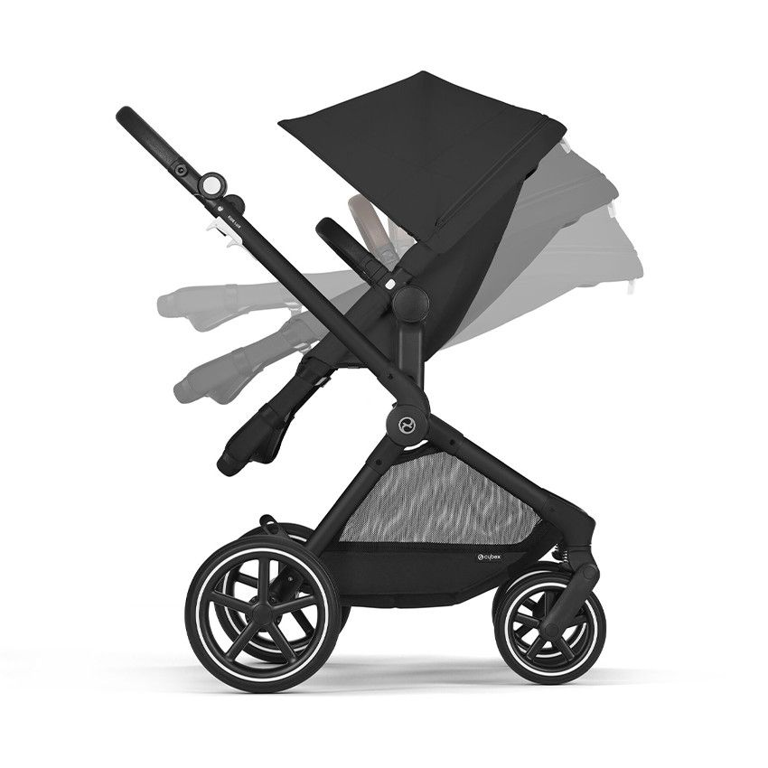 CYBEX Poussette 2 en 1 convertible Eos Lux black/moon black Gris ...