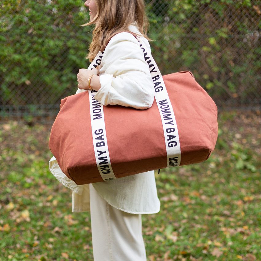 Childhome Sac à langer Mommy bag signature - Terracotta Multicolore ...