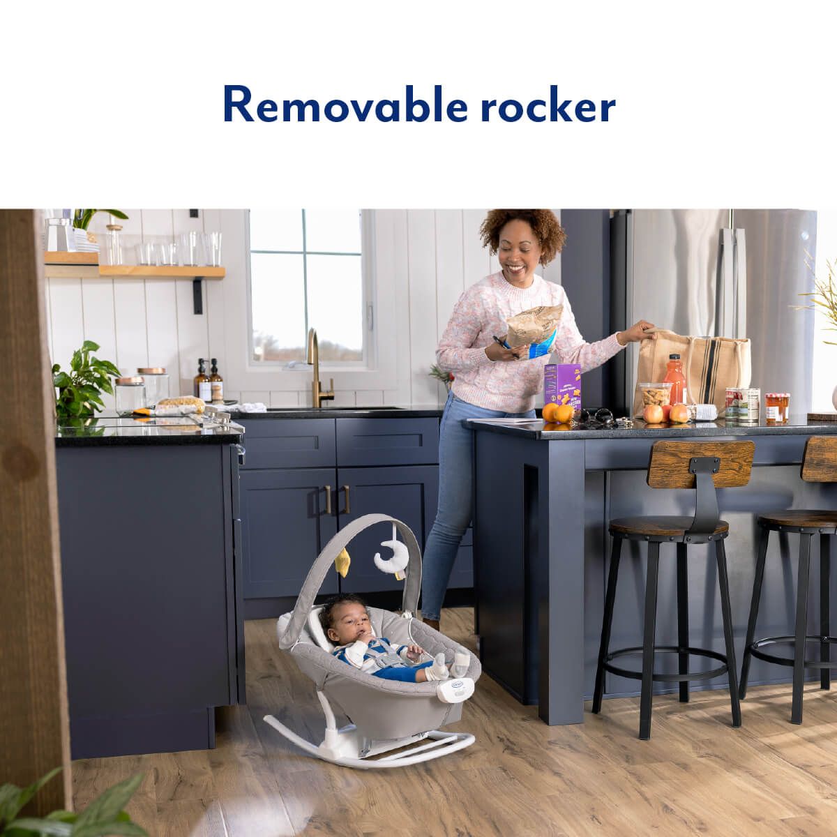 GRACO Balancelle- SOFTSWAY W/ROCKER STARLIGHT Soft Taupe - Balancelles ...