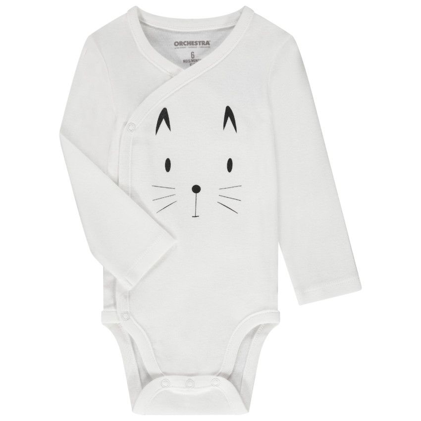 Orchestra Lot de 3 bodies manches longues pour bébé avec ouvertures ...