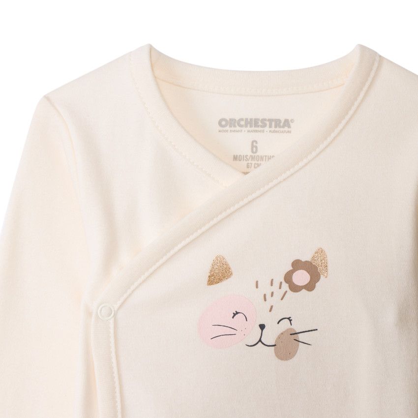 Orchestra Lot de 3 bodies manches longues fantaisie pour bébé fille ...