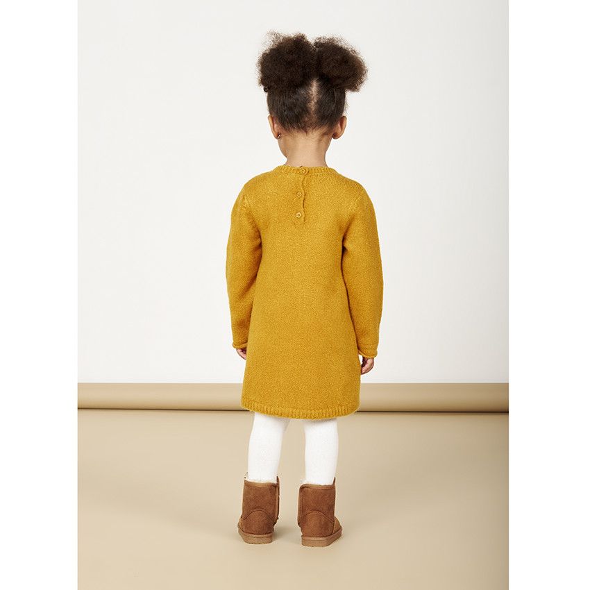 Orchestra Robe manches longues en tricot print fleurs pour bébé fille Miel - 3 mois - Robe, jupe ...