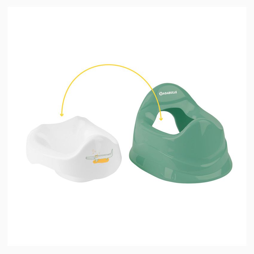 BADABULLE Pot d'apprentissage avec cuvette amovible - Crocodile vert ...