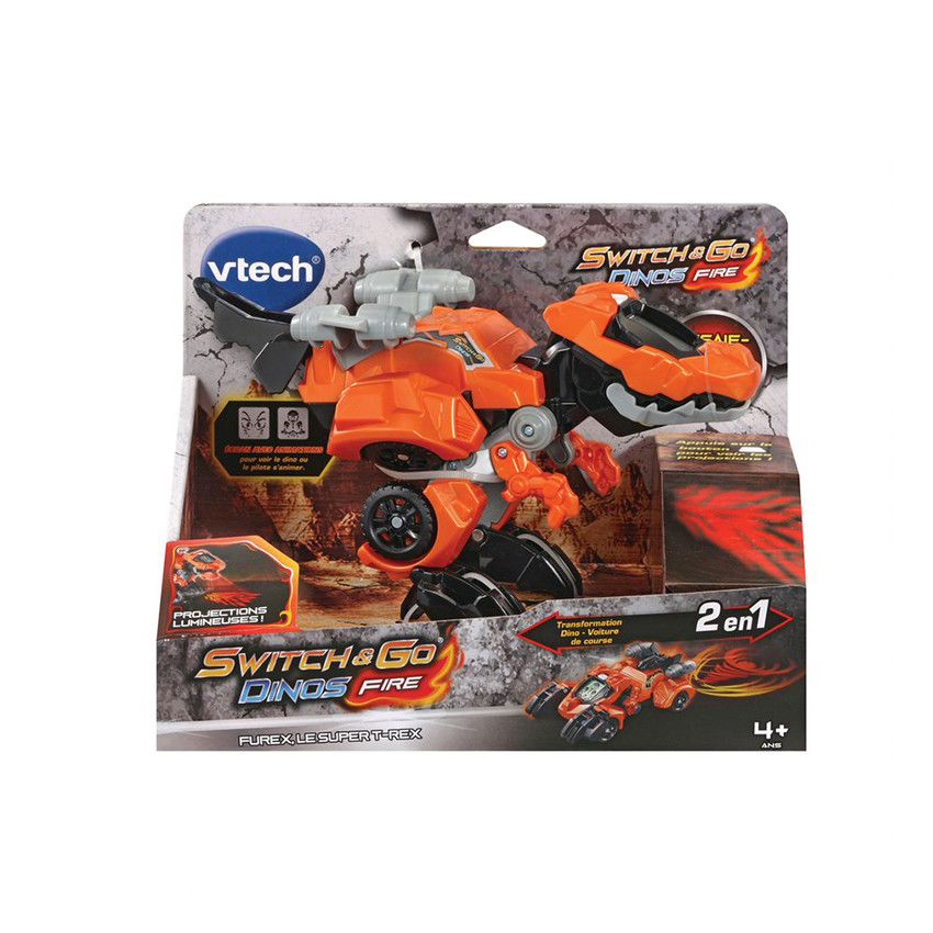 VTECH Switch & Go Dinos Fire Furex, Le Super T-Rex Soft Taupe - Jouets ...