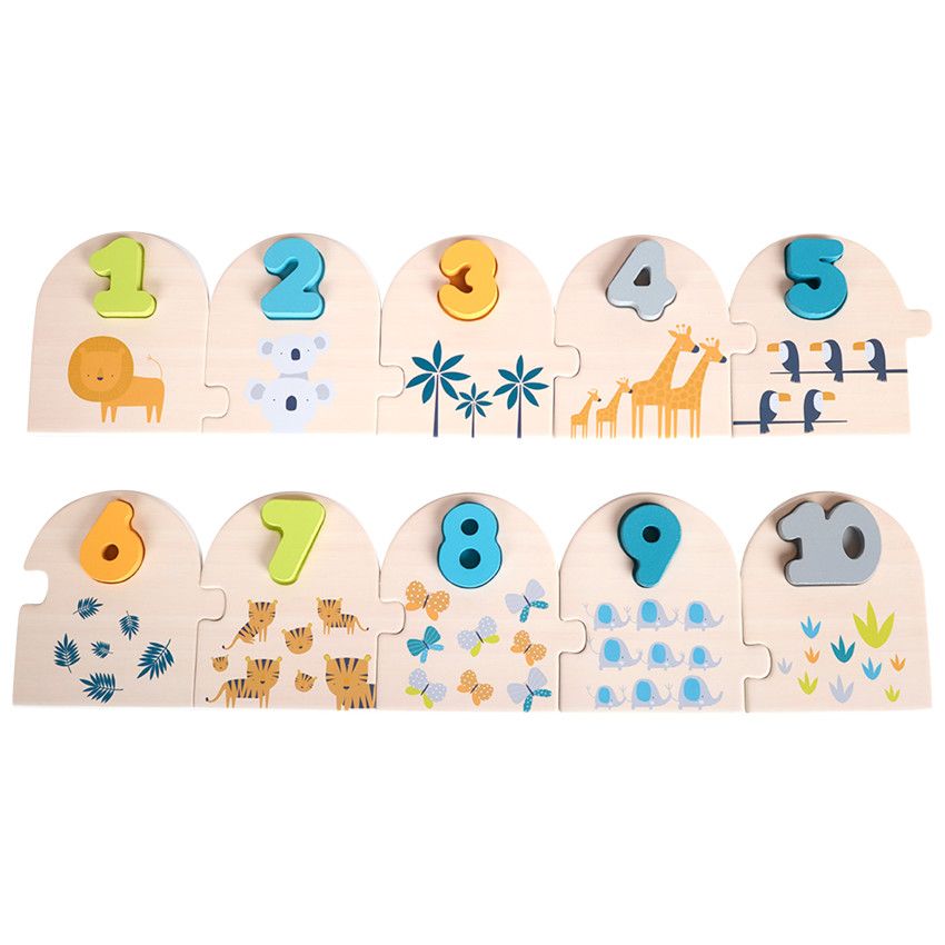 PREMAMAN Puzzle pour apprendre à compter - Crazy Jungle Multicolore ...