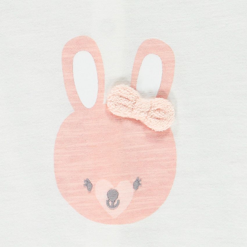 Orchestra Ensemble t-shirt print lapin + bermuda pour bébé fille Gris ...