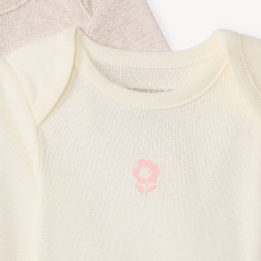 Orchestra Lot de 5 bodies manches longues printés pour bébé fille Ecru ...