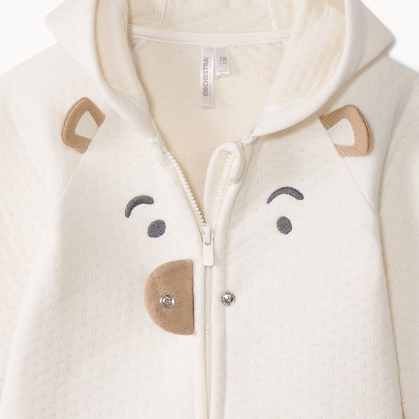 Orchestra Combinaison longue ludique ourson pour bébé Ecru chiné - 3 ...