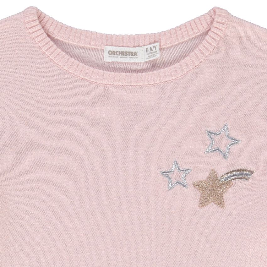 Orchestra Pull en tricot avec broderies et sequins pour fille Rose - 14 ans - Pull, gilet, sweat ...
