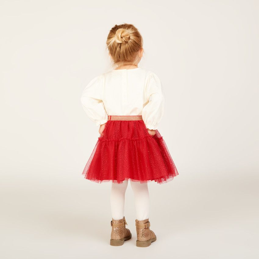 Orchestra Jupe volantée en tulle pailleté pour bébé fille Rouge - 18 ...