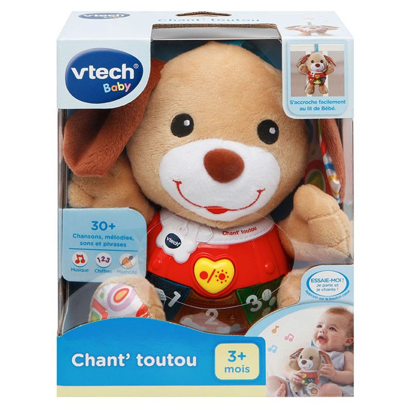VTECH Peluche Chant'toutou - Brun Multicolore - Doudous et peluches ...