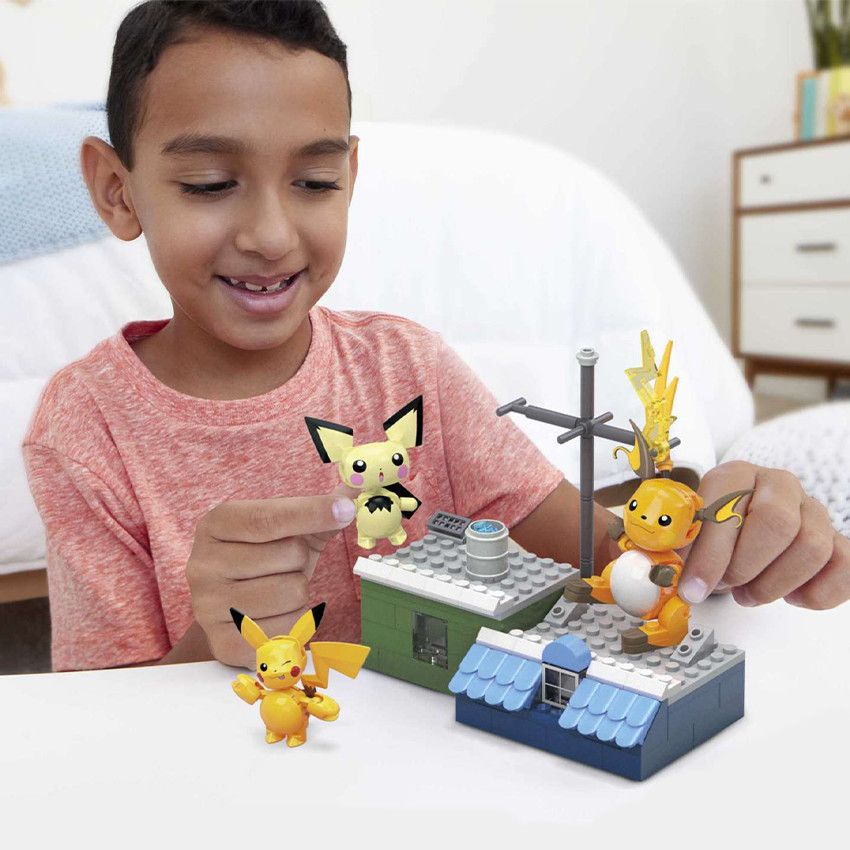 MEGA POKEMON Coffret de construction Pokémon évolution de Pikachu Beige ...