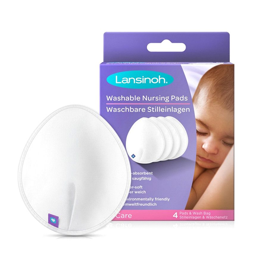 Lansinoh Compresses d'allaitement lavables - 4 pièces Blanc ...