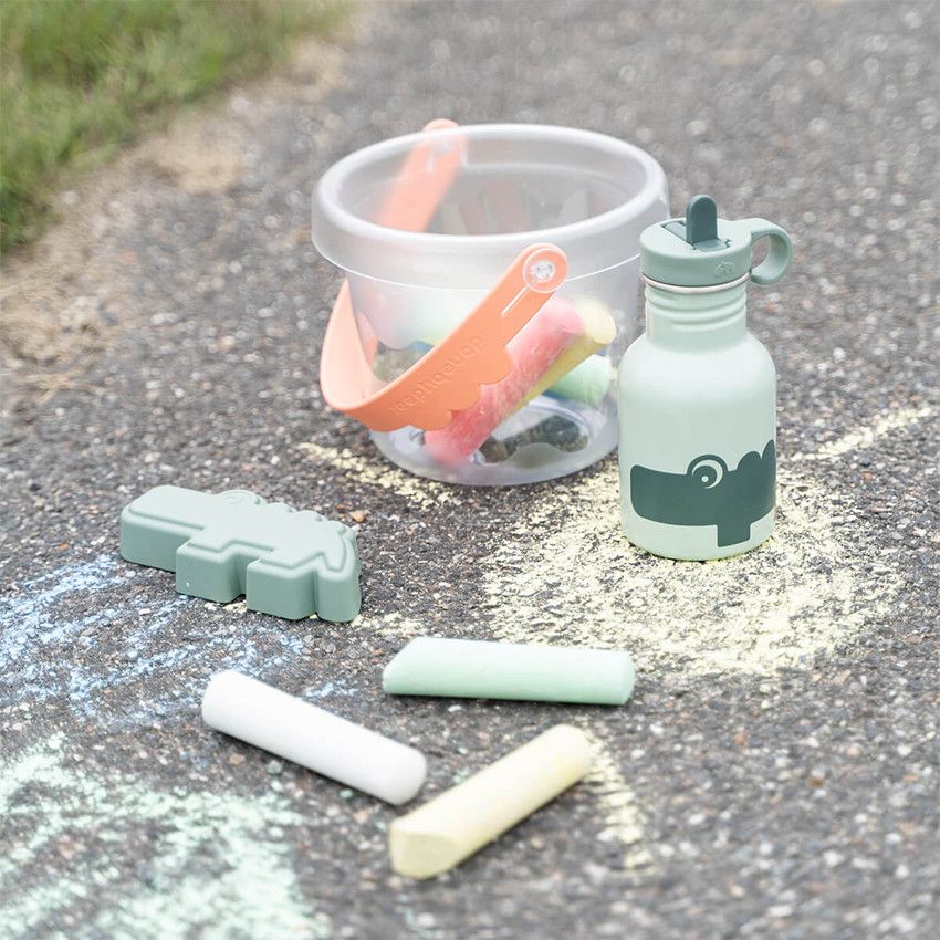 DONE BY DEER Gourde en inox Croco 350ml vert Vert - Repas 2ème âge ...