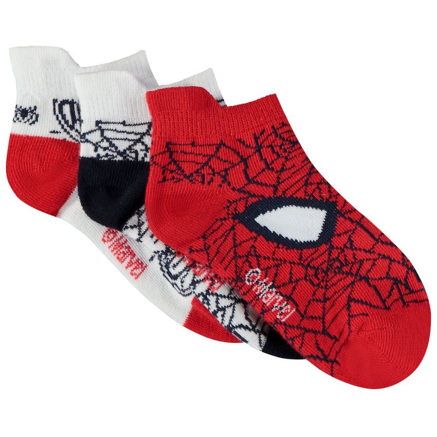 Orchestra Lot de 3 paires de chaussettes courtes Spider-Man Marvel pour ...
