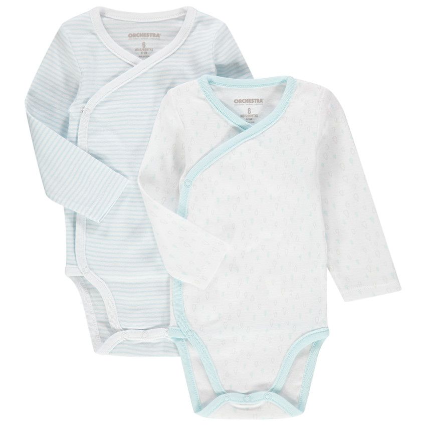 Orchestra Body manches longues en coton bio à imprimés et rayures Blanc ...