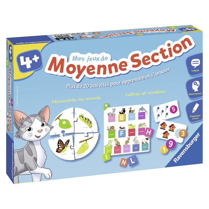 Ravensburger Jeux de Connaissances Jeu Educatif Mes Jeux de Moyenne Section Gris - Jouets 2ème ...
