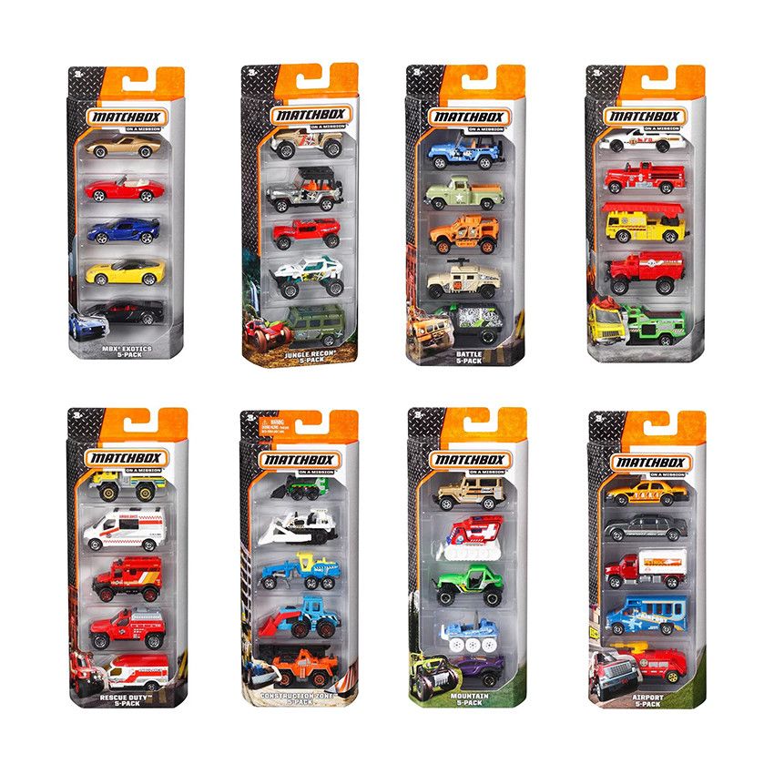 MATCHBOX Set de 5 véhicules miniatures en métal (pack aléatoire) Blanc ...