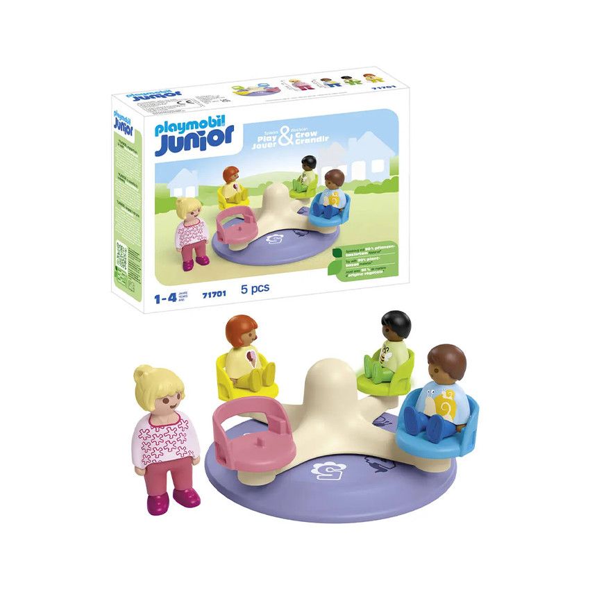 Playmobil Playmobil Junior : Enfants et tourniquet Soft Taupe - Jouets ...