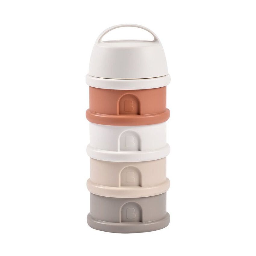 BEABA Boîte doseuse de lait translucide 4 compartiments terracotta ...