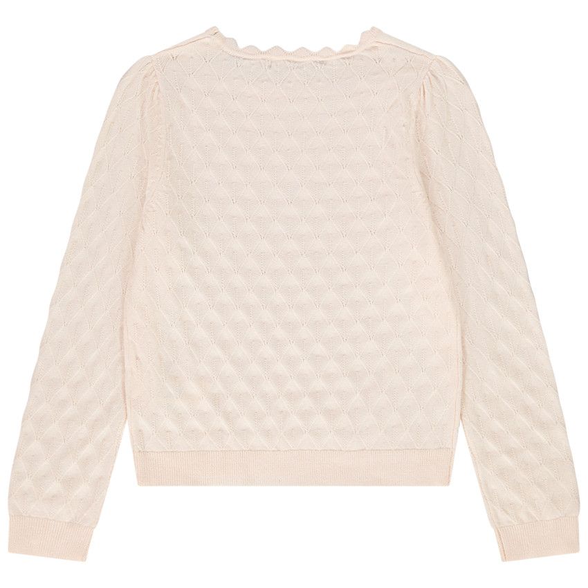 Orchestra Pull en tricot fantaisie ajouré pour fille Gris chiné - 10 ...