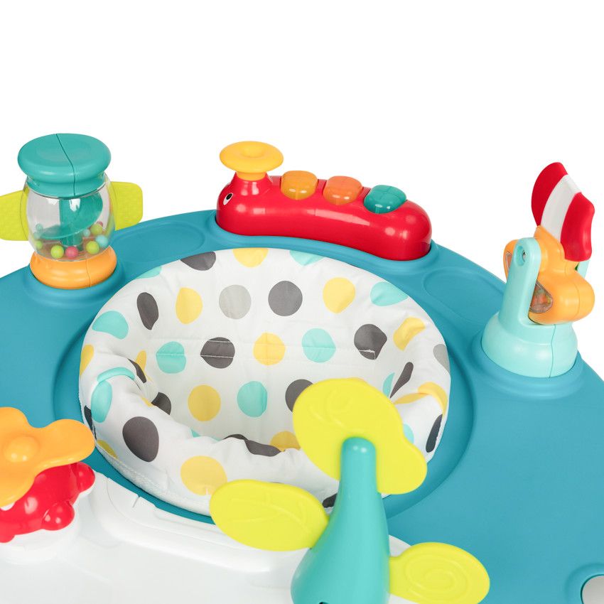 PREMAMAN Table d'activités 2-en-1 Lily - Bleu Vert - Trotteurs - Éveil et jeux - Orchestra