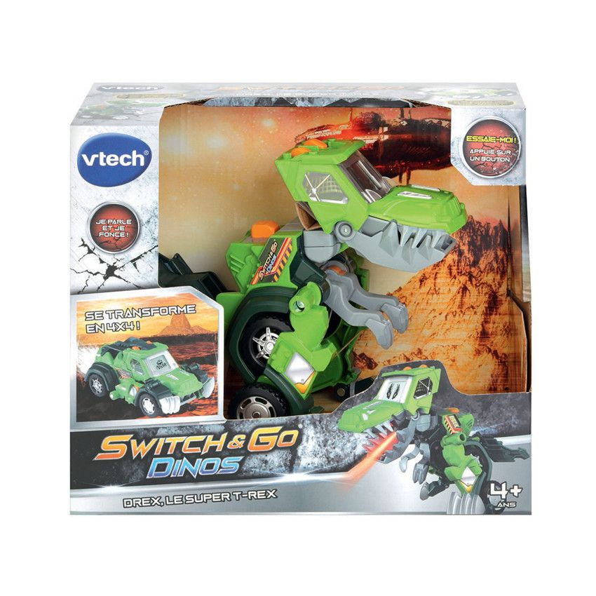 VTECH Voiture Switch & Go Dinos - Drex Super T-Rex Imprimé - Jouets ...