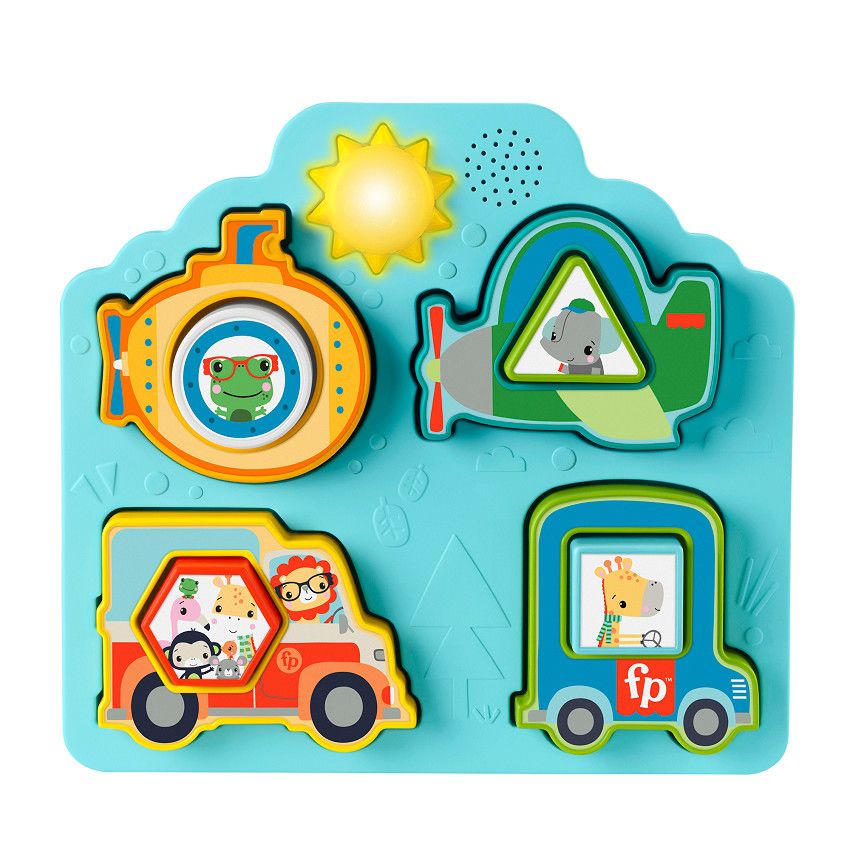FISHER PRICE Fisher Price - Shapes & Sounds Vehicle Puzzle Jaune ...