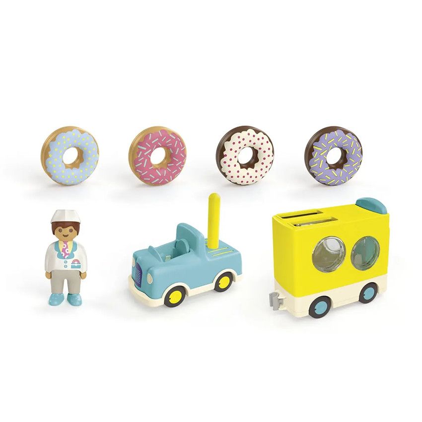 Playmobil Set 7 pièces Camion de donuts Soft Taupe - Jouets 2ème Age ...