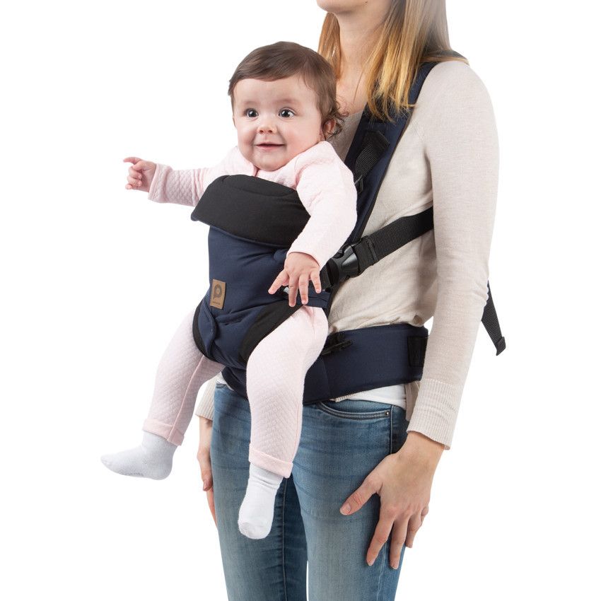 PREMAMAN Porte-bébé Willy 4 positions - Bleu Soft Taupe - Portes bébé ...