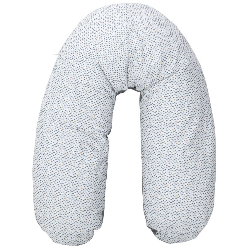PREMAMAN Coussin d'allaitement avec housse motif nuages 160cm Rose ...