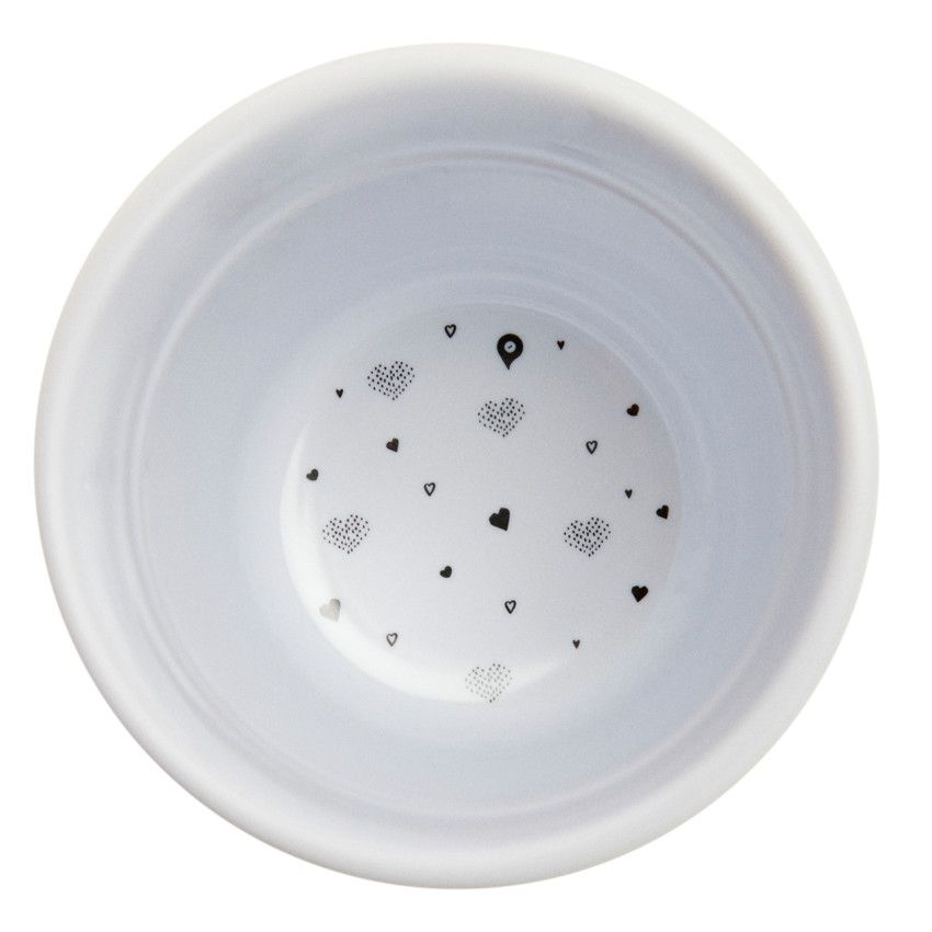 PREMAMAN Gobelet en mélamine motif cœurs bleu Soft Taupe - Repas 2ème ...