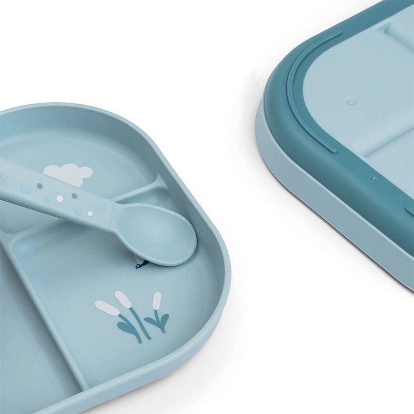 DONE BY DEER Assiette plateau à compartiments Elphee bleu Multicolore ...