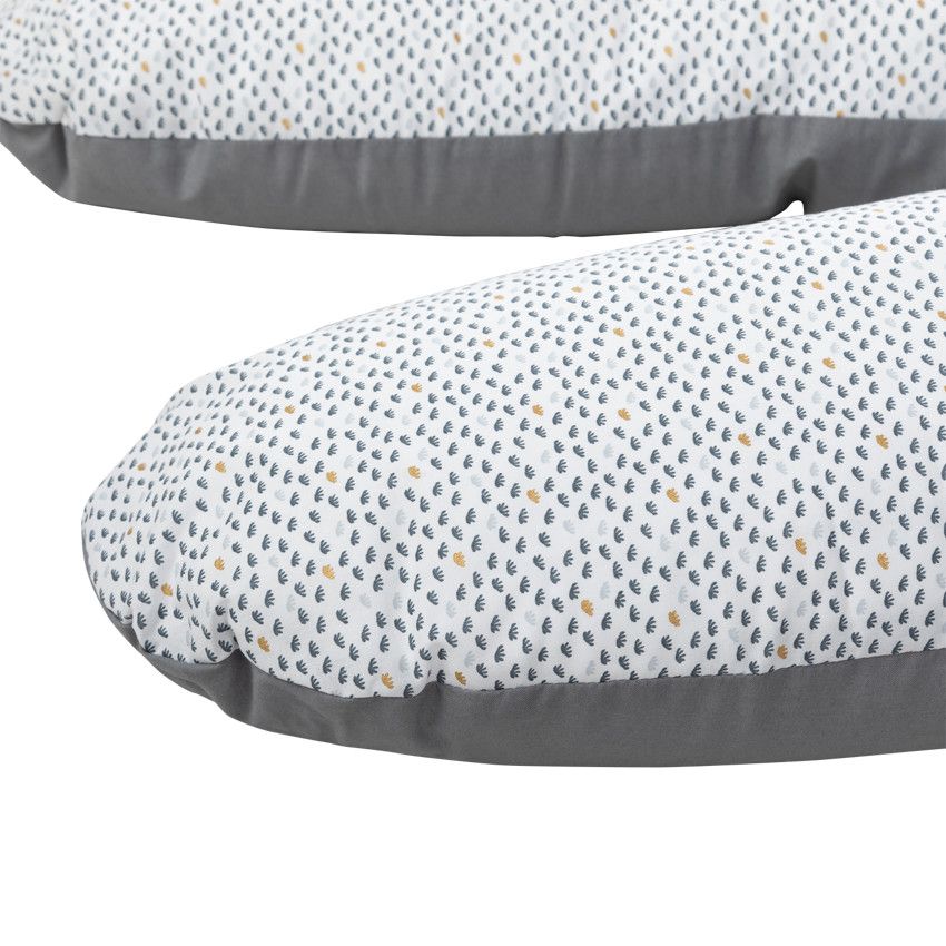 PREMAMAN Coussin d'allaitement avec housse motif nuages 160cm Rose ...